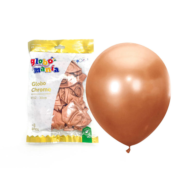 Globo Cromado R12 Rose Gold X 25 uni. | Arma Tu Party